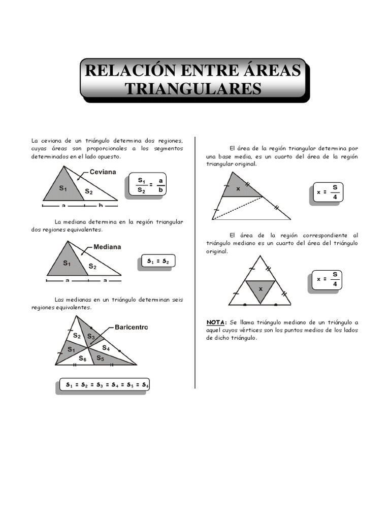 La Ceviana de Un Triángulo Determina Dos Regiones | PDF