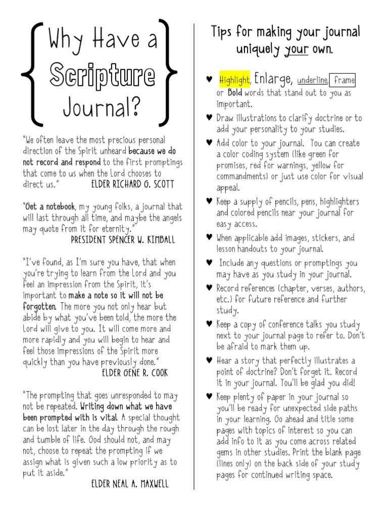 Scripture Journal Ideas | PDF