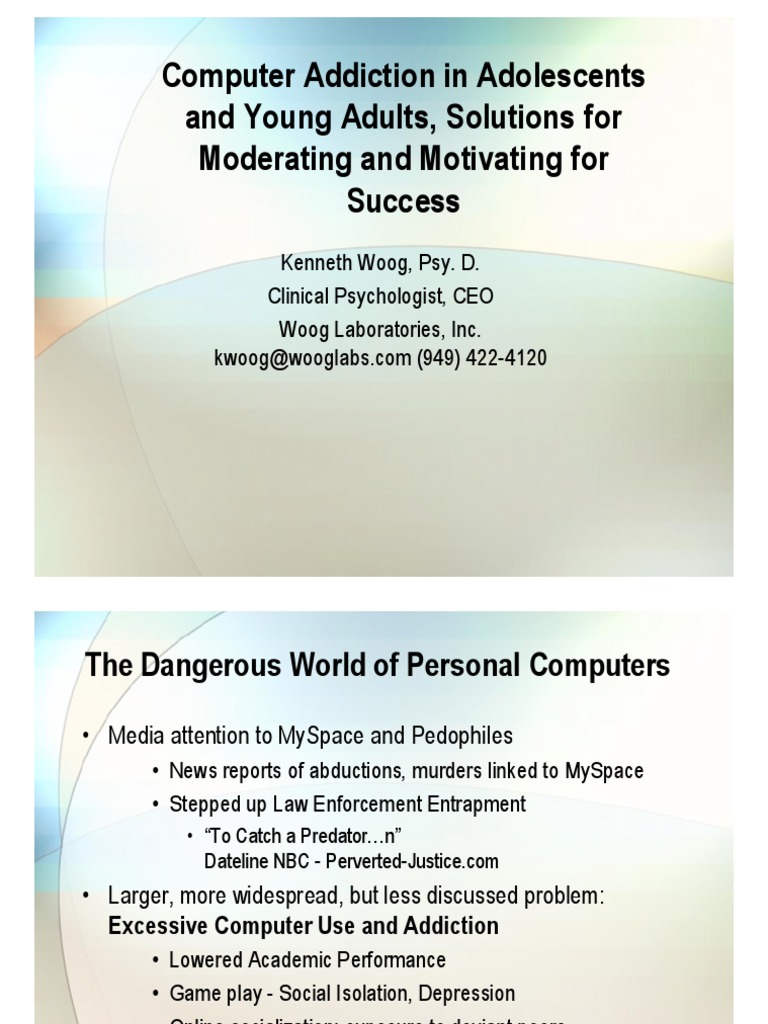 Computer Addiction to Adults and Young People | Reinforcement ...