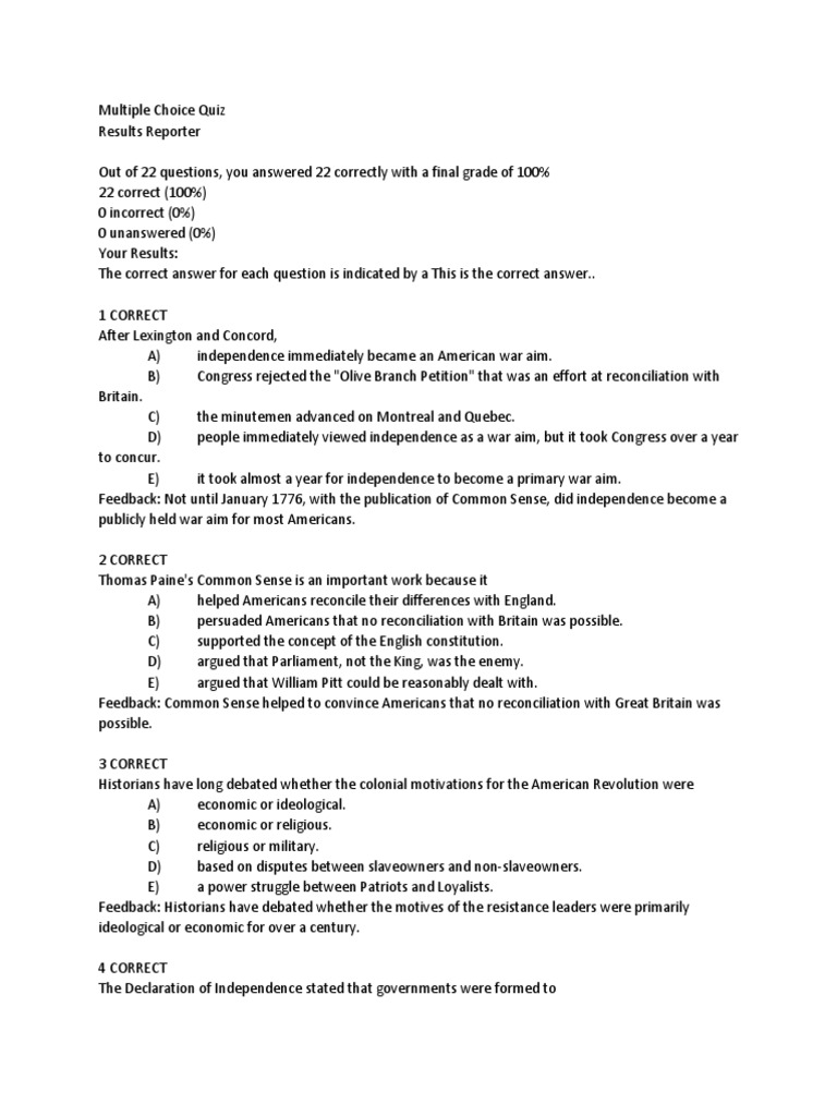 American History Alan Brinkley Chapter 5 Quiz | PDF | American ...