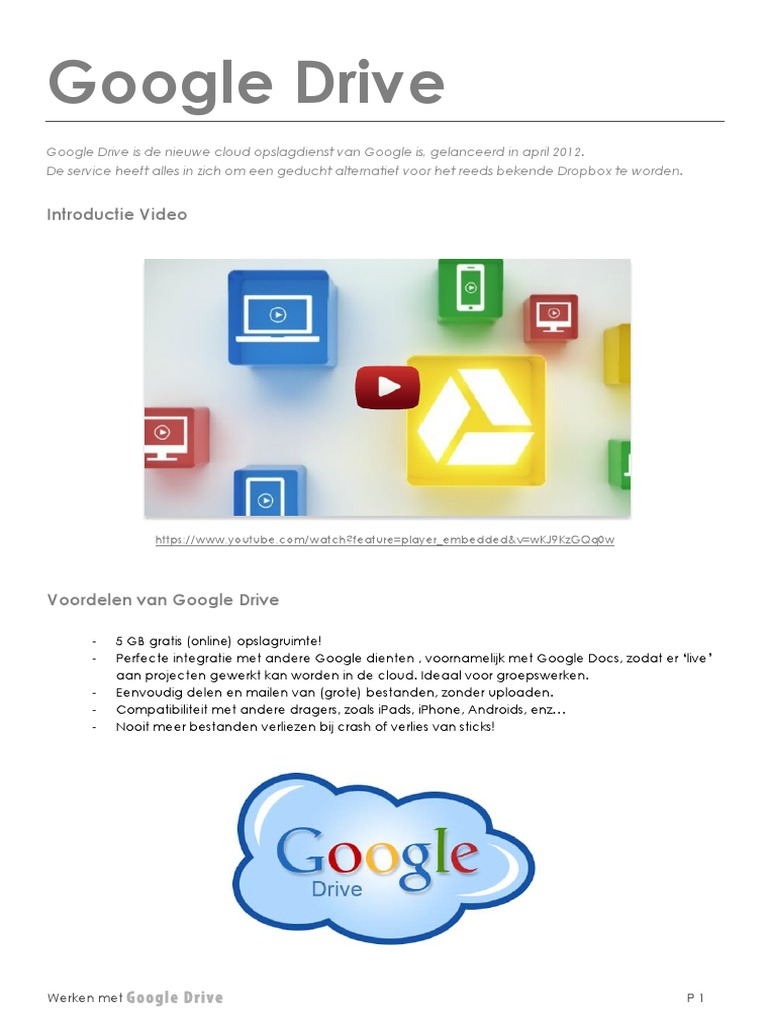 Werken Met Google Drive - Handleiding | PDF