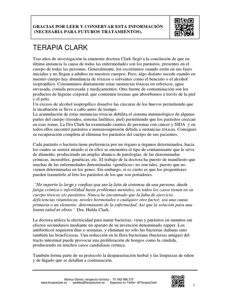 Terapia Hulda Clark.pdf | Vitamina C | Cáncer