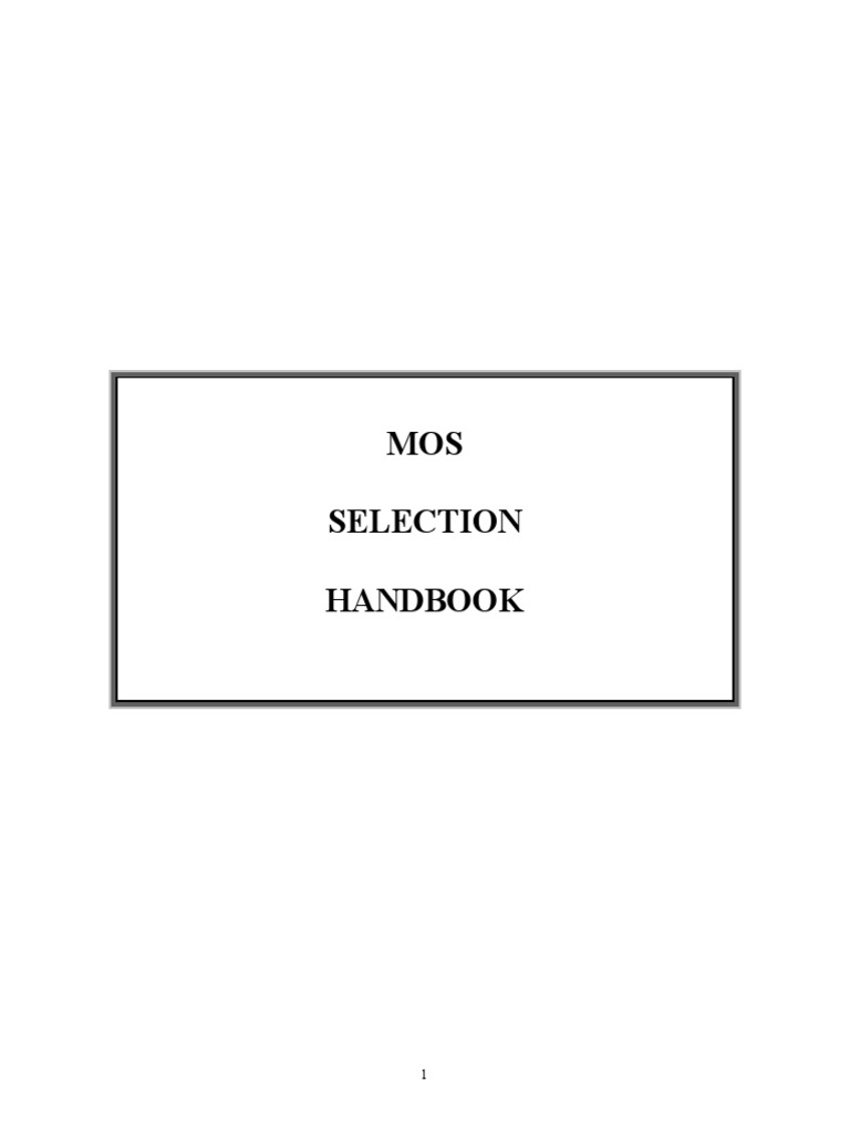 MOS Handbook | PDF | Marine Air Ground Task Force | United States ...