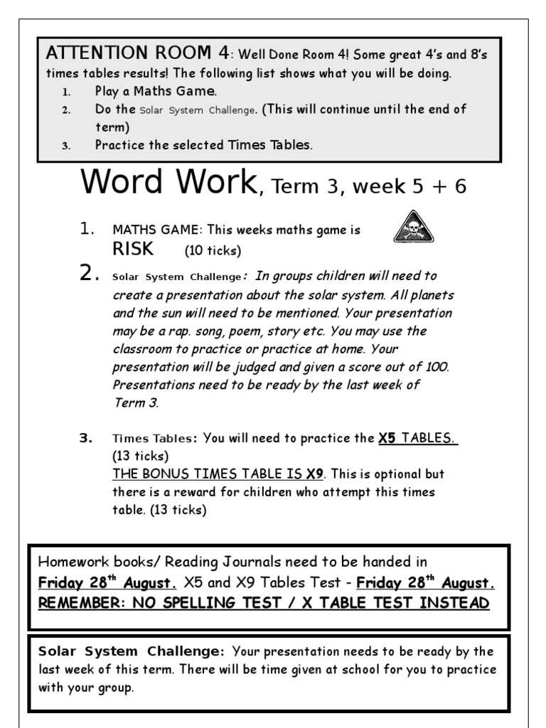 Word Work WK 5,6 | PDF | Leisure