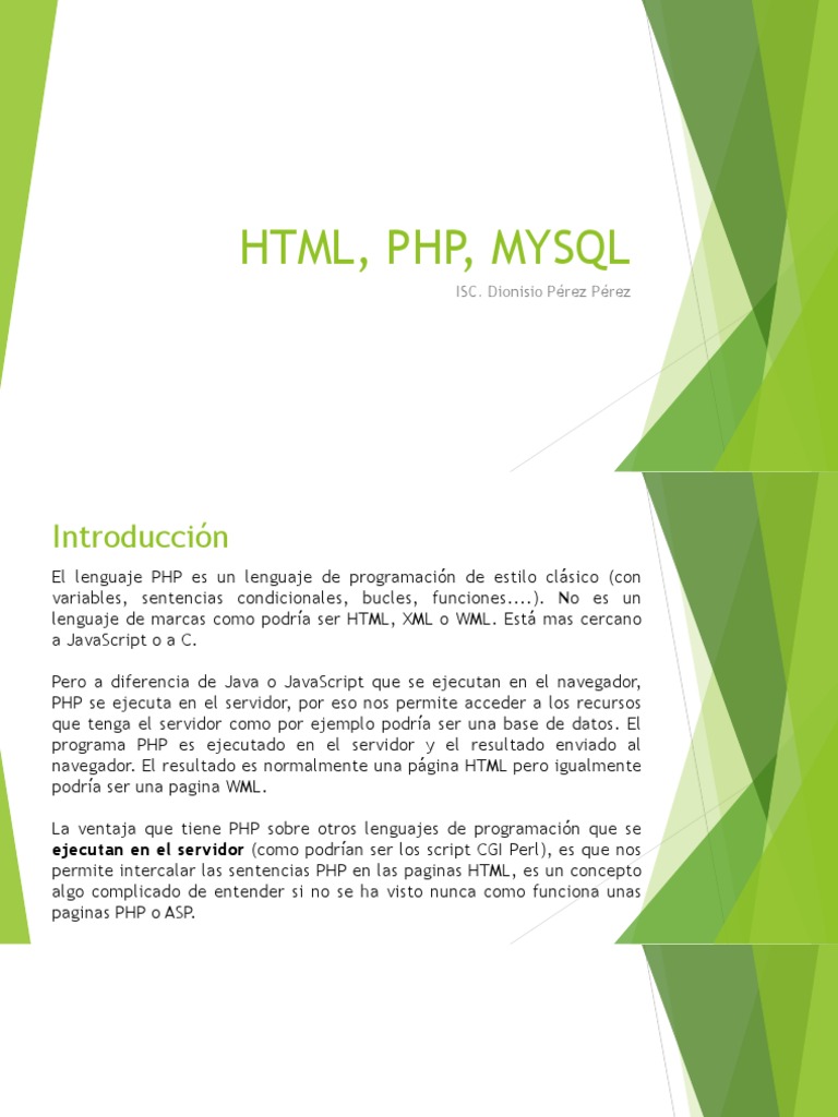 HTML, PHP, Mysql | PDF | Php | HTML