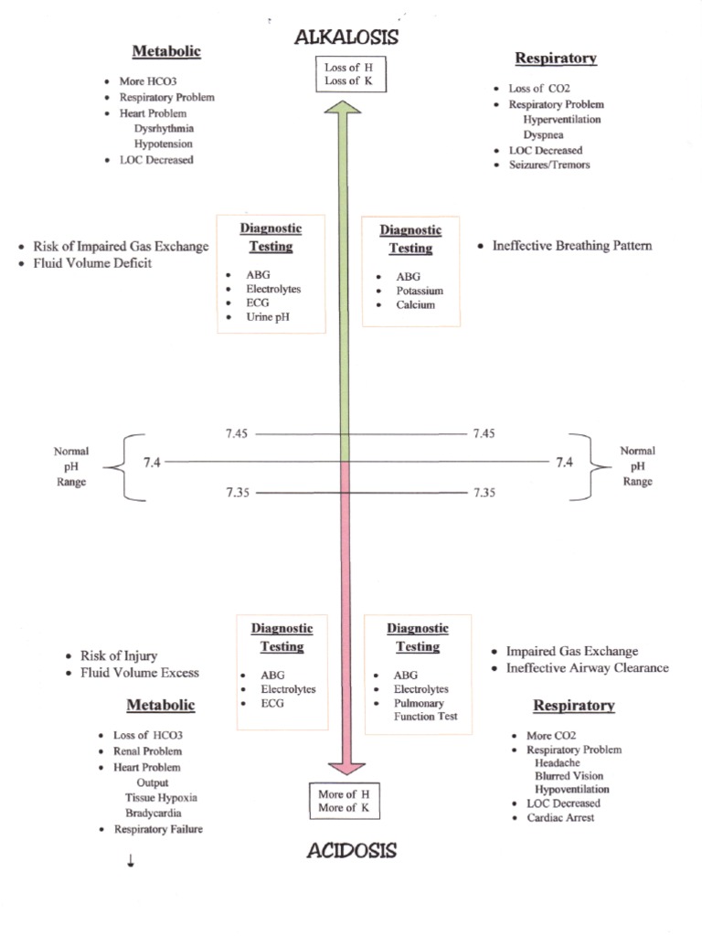 Alkalosis Acidosis Chart | Physiology | Medicine