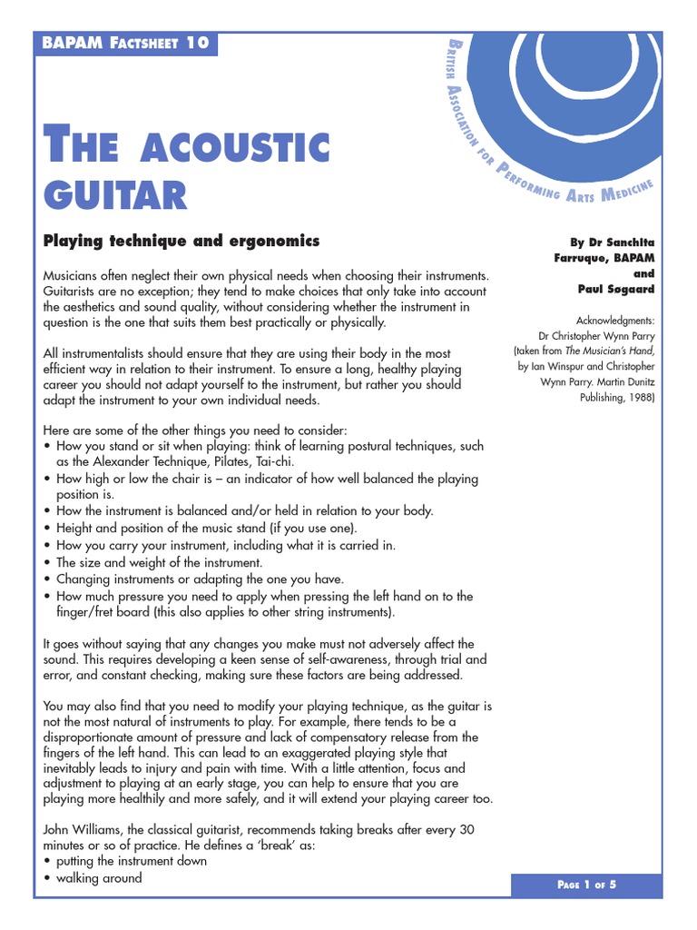 10 Guitar Ergonomics | Download Free PDF | Guitars | String Instruments