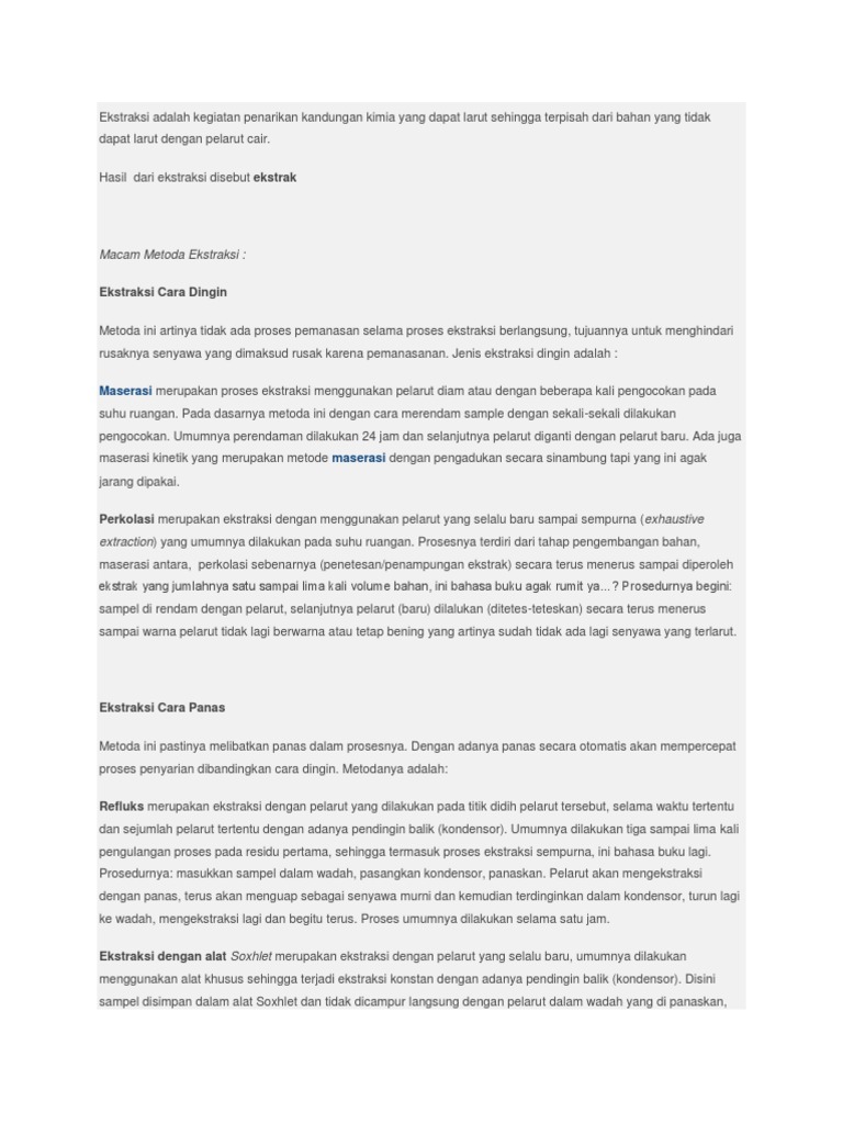 Metode Ekstraksi Maserasi | PDF