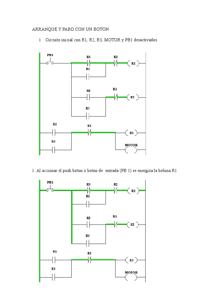 Arranque y Paro Con Un Boton