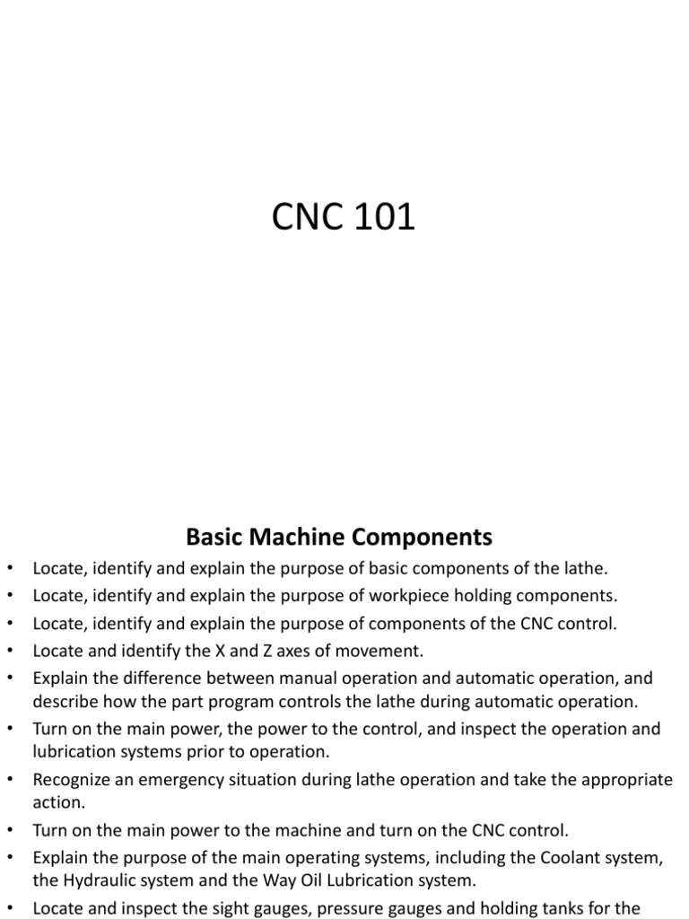 CNC 101 | PDF | Numerical Control | Machining