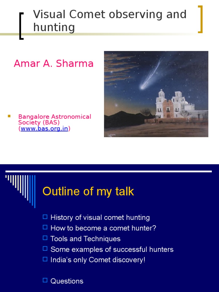 Visual Comet Observing & Hunting - BAS | PDF | Comet | Stars