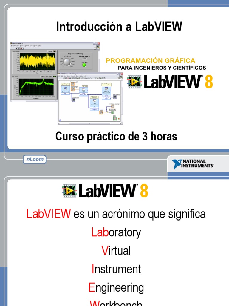 Introducción A Labview: Curso Práctico de 3 Horas | PDF | Control Flow | Data Acquisition