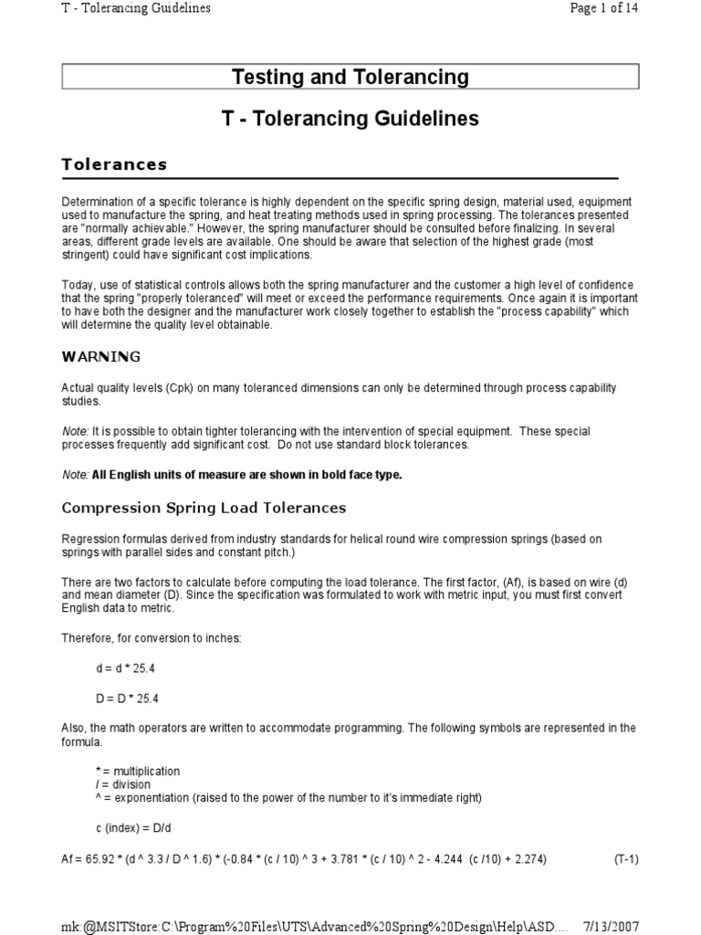 Tolerancing Guidelines | PDF | Engineering Tolerance | Mechanical ...