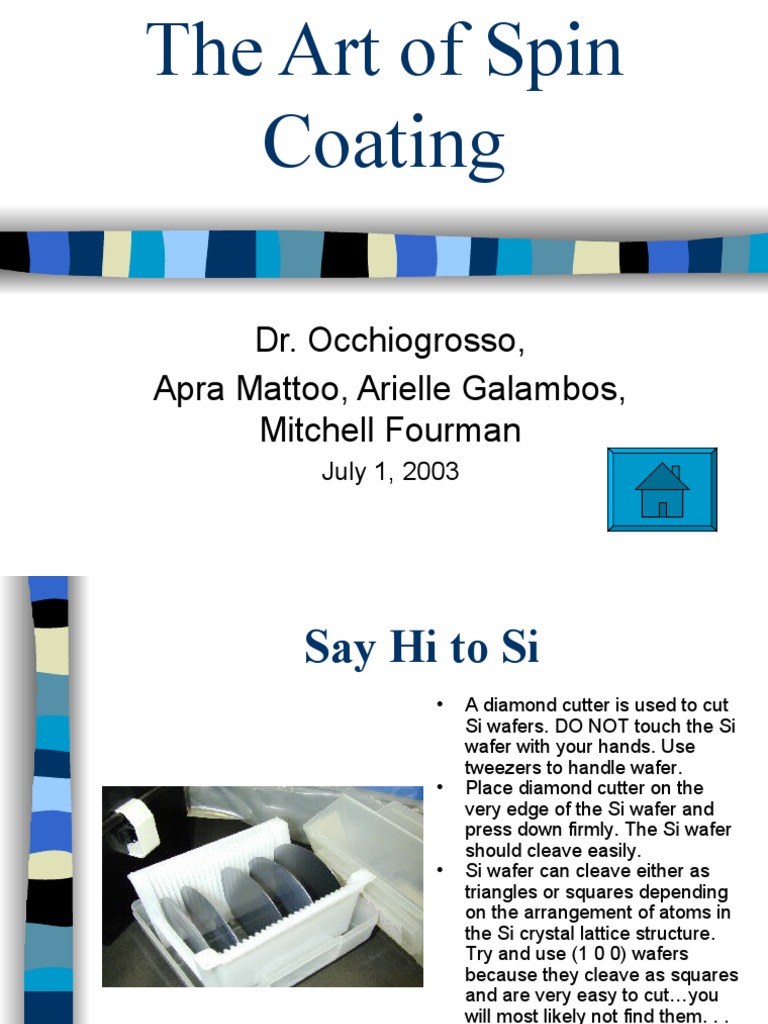 Spin Casting Presentation | PDF | Silicon | Wafer (Electronics)