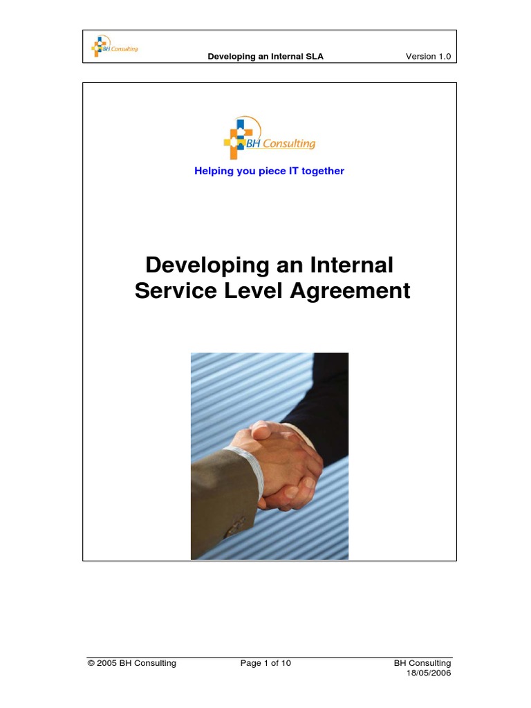 Developing An Internal SLA | PDF | Service Level Agreement | Business