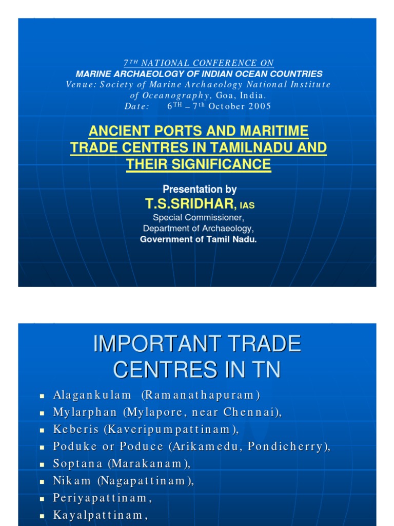 Tamilnadu Ports | PDF | Tamil Nadu | Archaeology