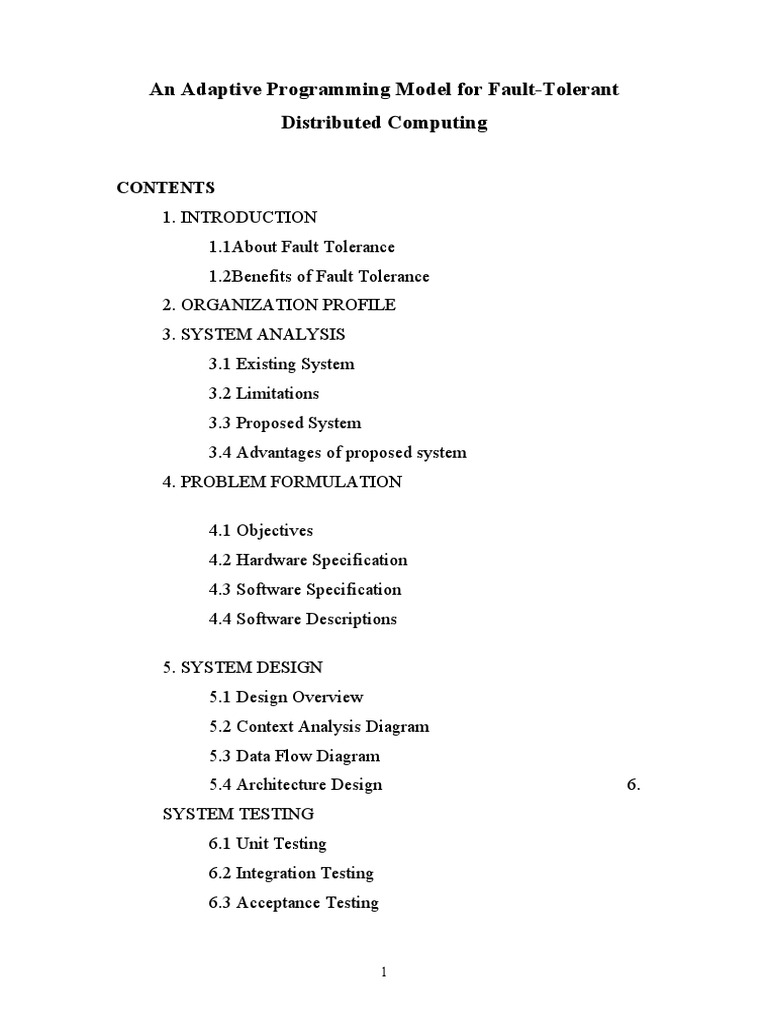 An Adaptive Programming Model For Fault-Tolerant Distributed Computing ...