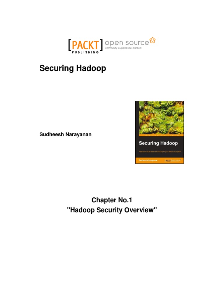 Securing Hadoop Chapter No1 Hadoop Security Overview Pdf Apache Hadoop Big Data 9483
