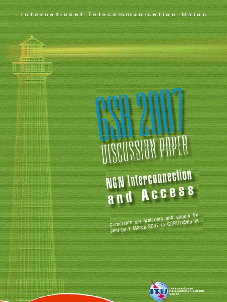 ITU discussion paper on interconnection in an IP-based NGN environment ...