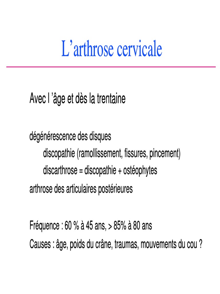 Arthrose cervicale : symptômes et traitements | PDF | Arthrose | Cou