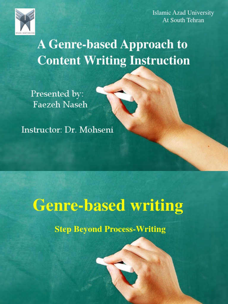 A Genre-Based Approach To Content Writing Instruction: Presented By ...