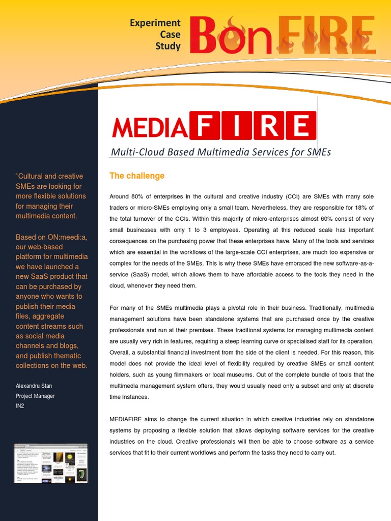 BonFIRE Case Study: MEDIAFIRE | PDF | Software As A Service | Cloud ...