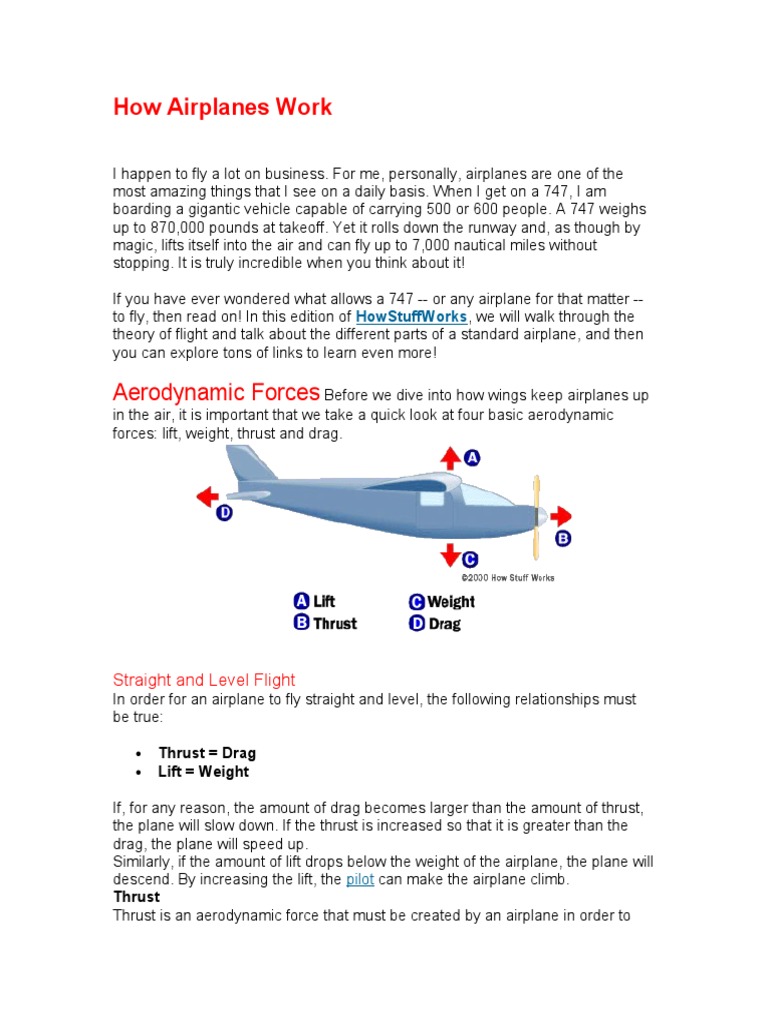 How Airplanes Work | PDF | Lift (Force) | Airplane
