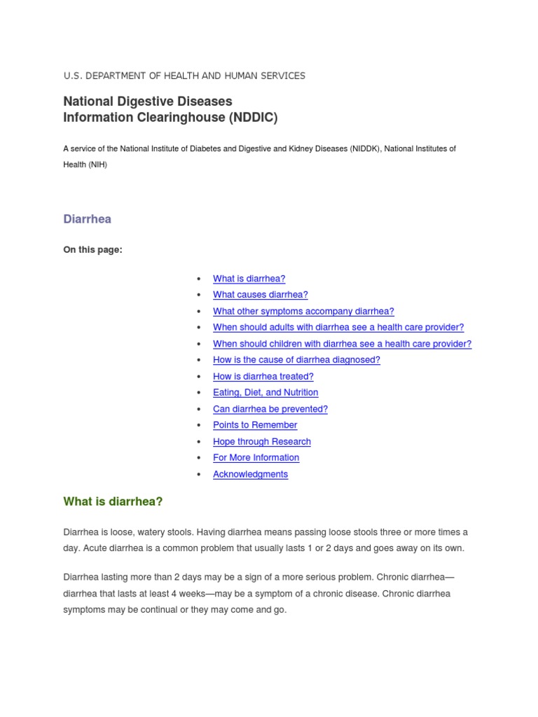 National Digestive Diseases Information Clearinghouse (NDDIC) | PDF ...