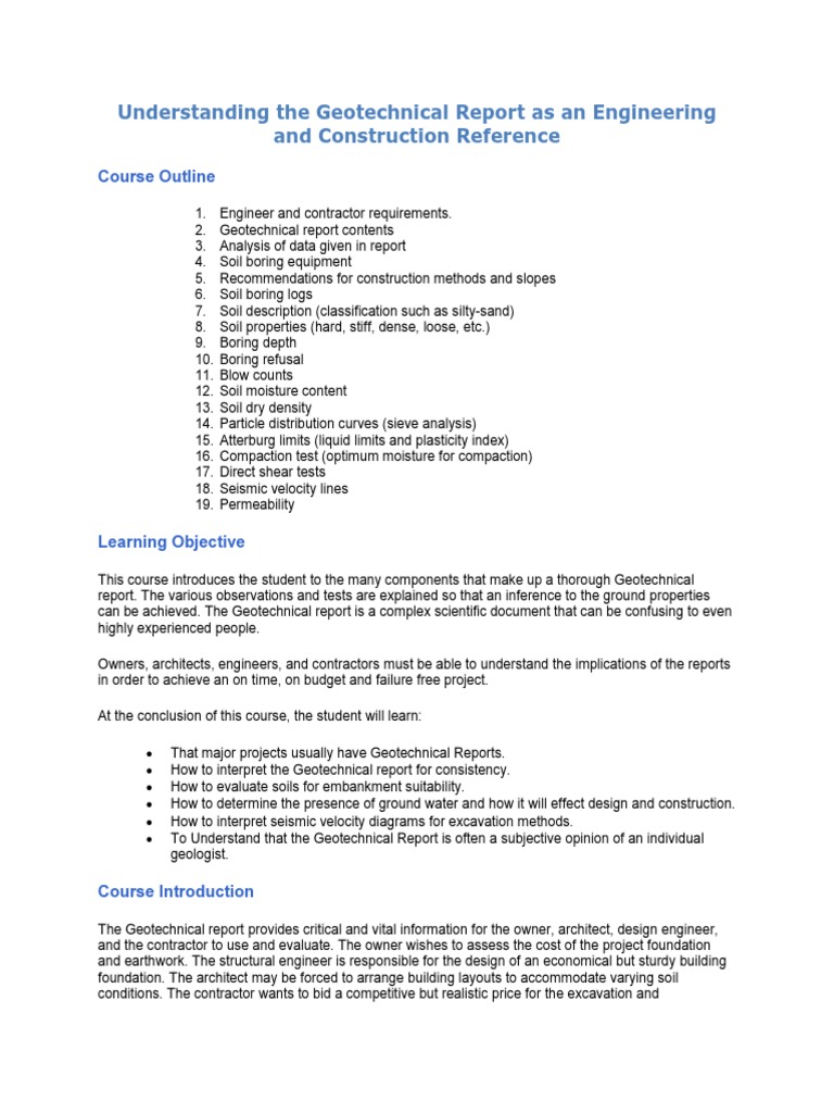 Know to read Geotech Report | Geotechnical Engineering | Soil