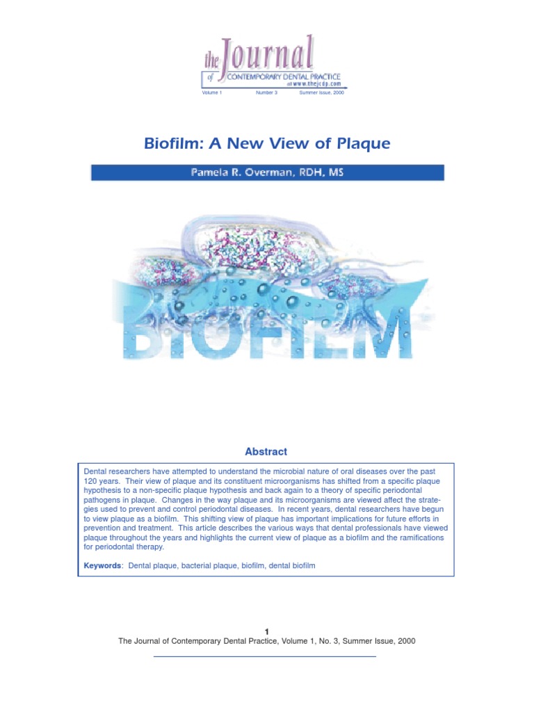 Biofilm: A New View of Plaque | PDF | Biofilm | Periodontology