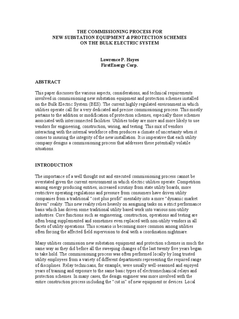 Ensuring Safety and Reliability: FirstEnergy's Commissioning Process ...