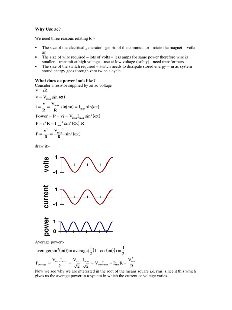 Why Use Ac | PDF | Alternating Current | Voltage