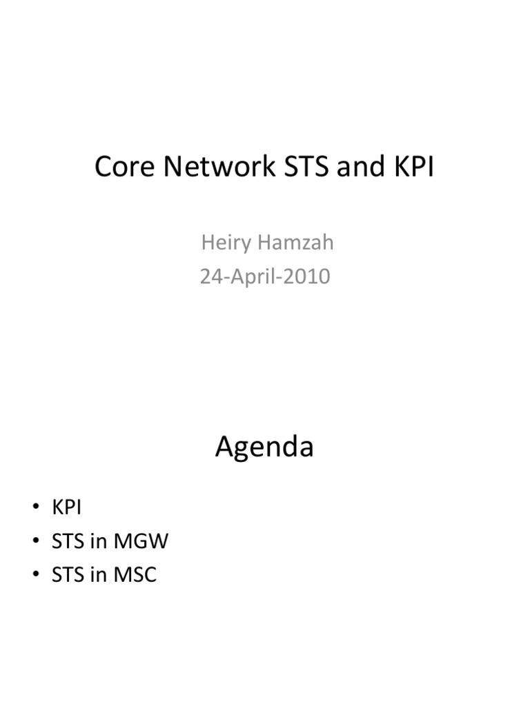 Ericsson Core Sts and Kpi | PDF | Telecommunications Engineering ...
