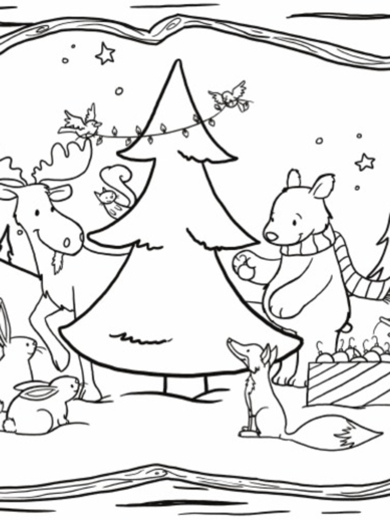 Woodland Setting 11x17 Colouring Page | PDF | Language Arts & Discipline