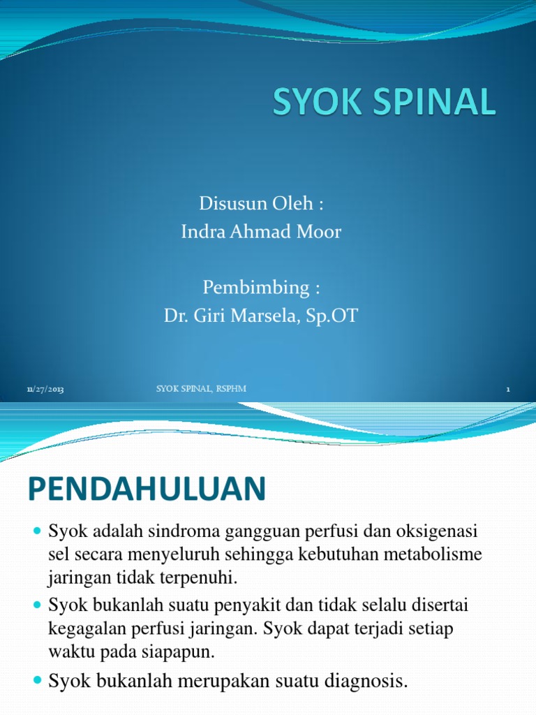 Syok Spinal | PDF