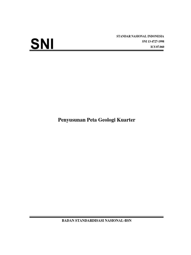 SNI Peta Kuarter | PDF