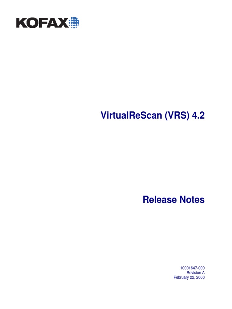 Kofax | PDF | Image Scanner | Installation (Computer Programs)