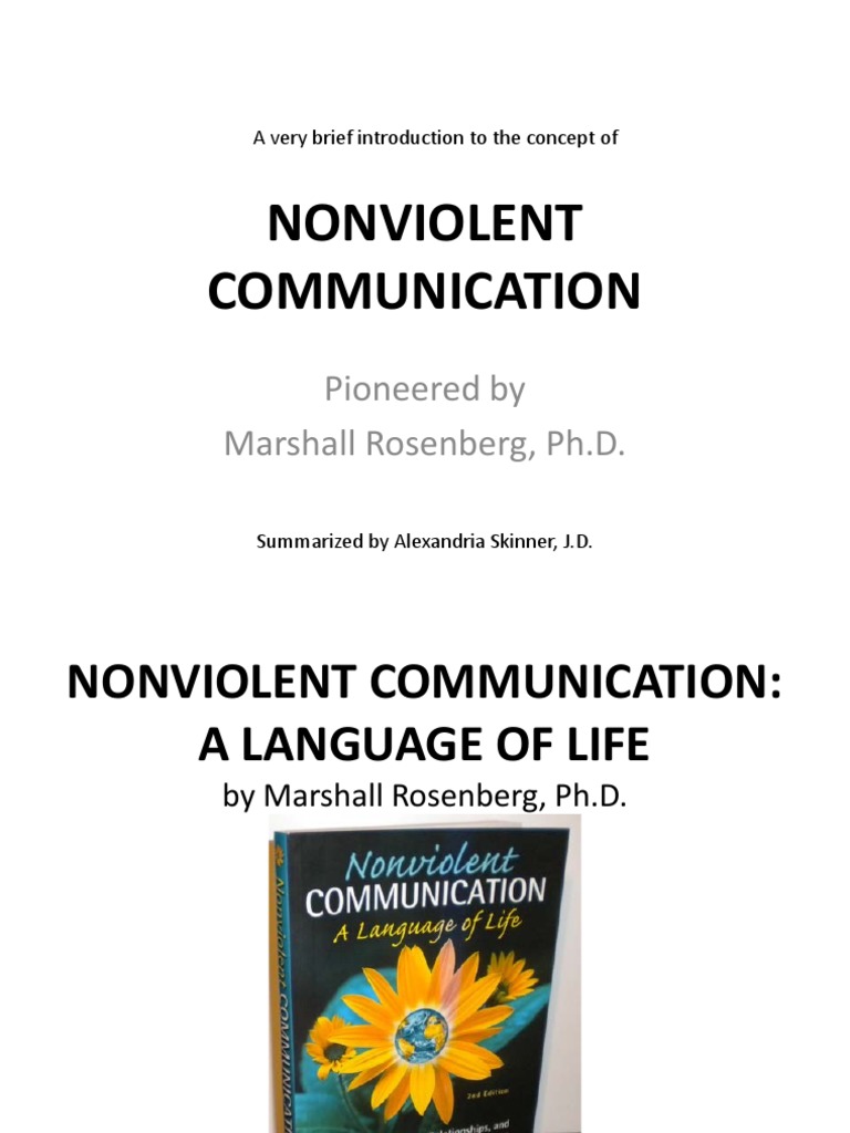 Brief Introduction To Nonviolent Communication | PDF | Emotions ...