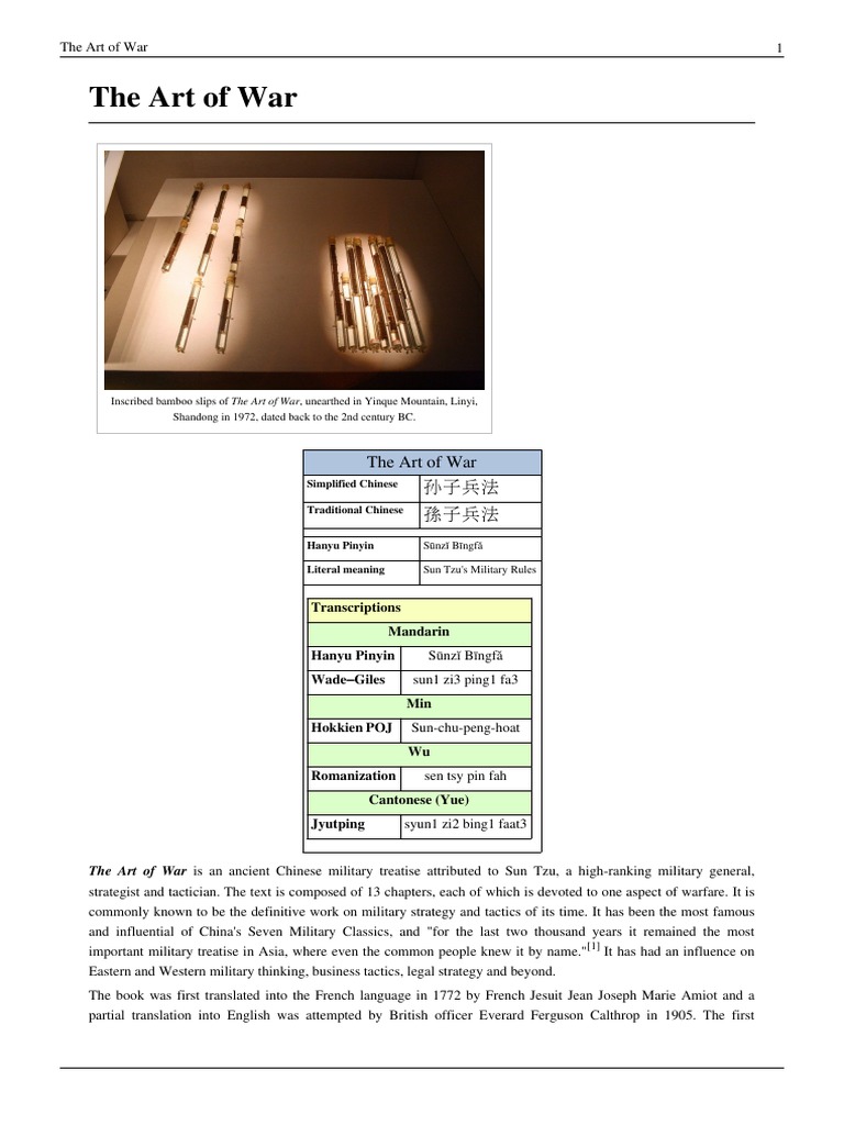 The Art of War | PDF | The Art Of War | Military