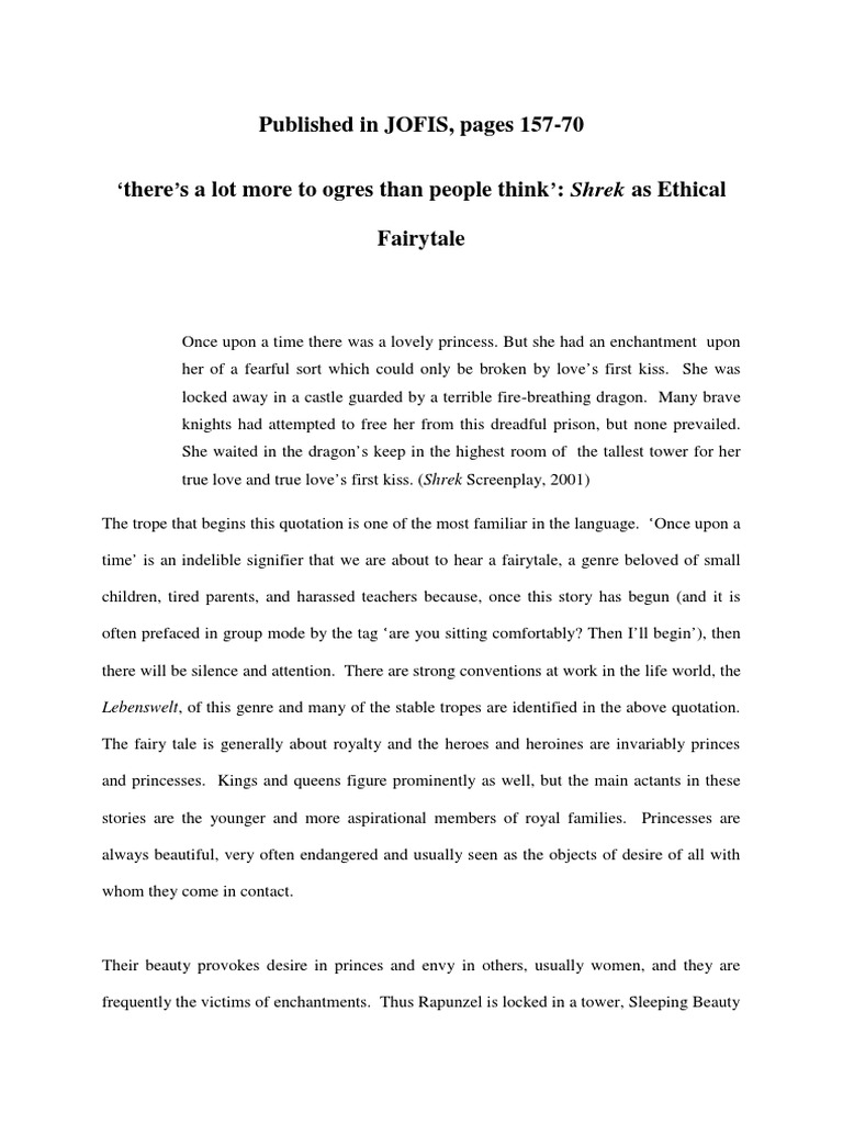 Shrek 1 | PDF | Fairy Tales | Deconstruction