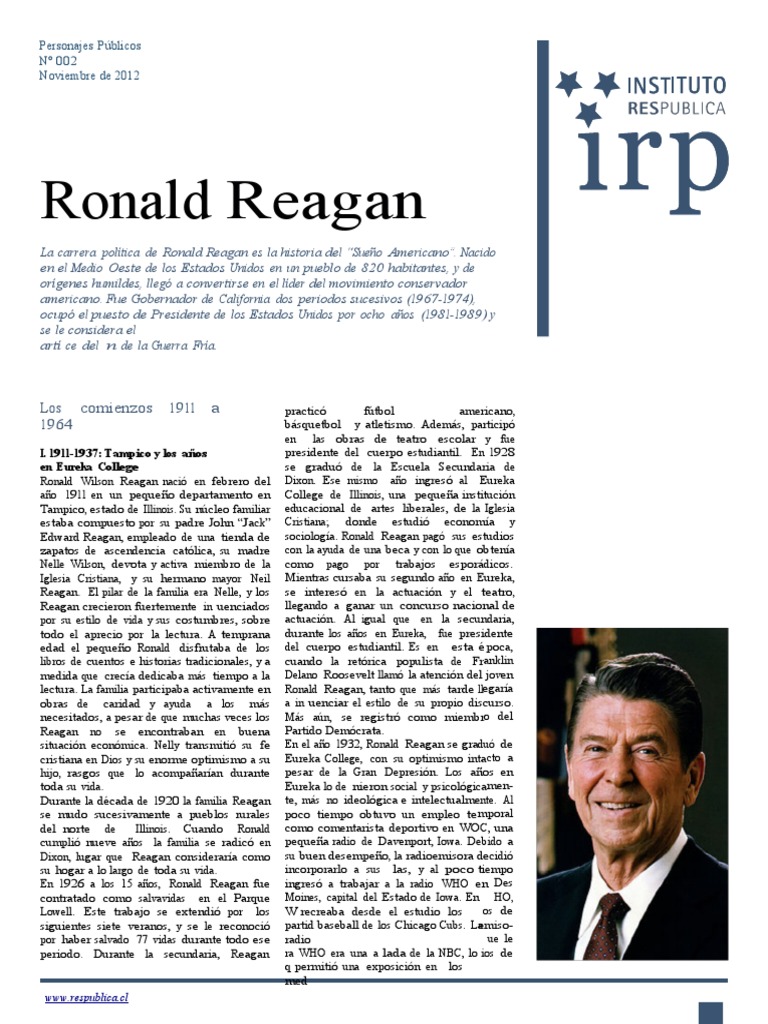 Ronald Reagan | Descargar gratis PDF | Partido Demócrata (Estados ...