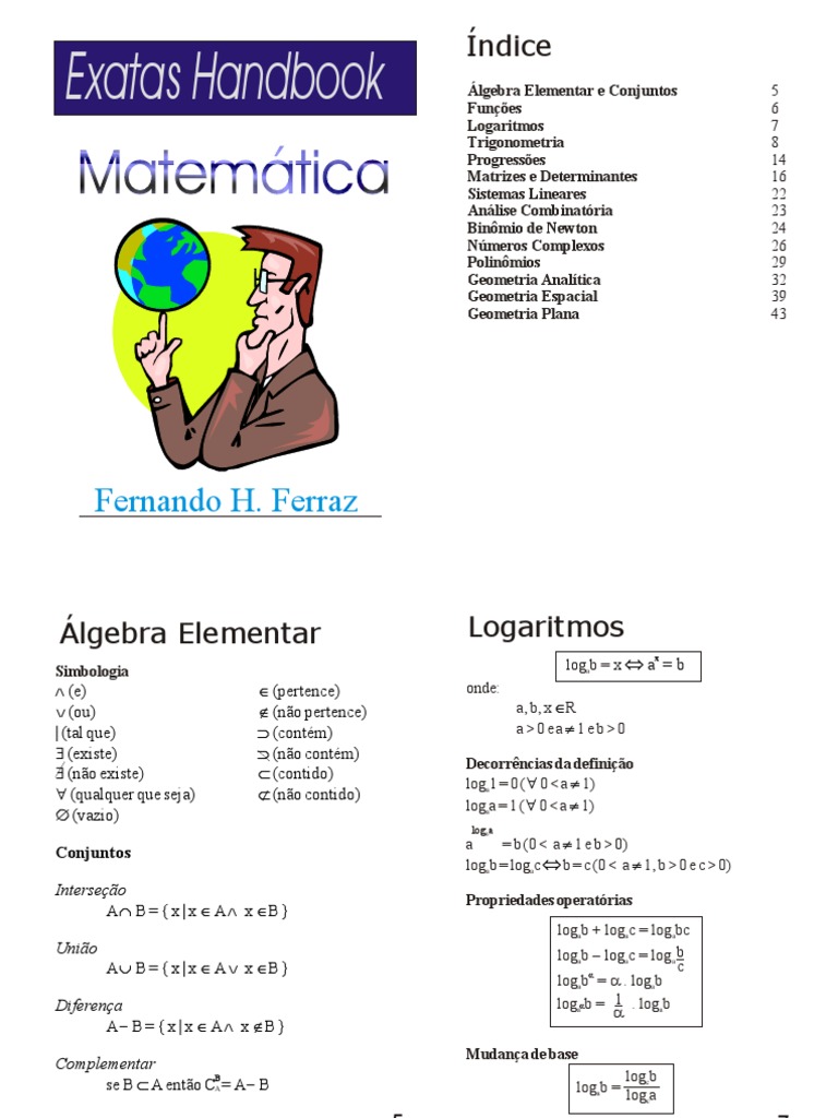 Manual de Formulas de Matematica