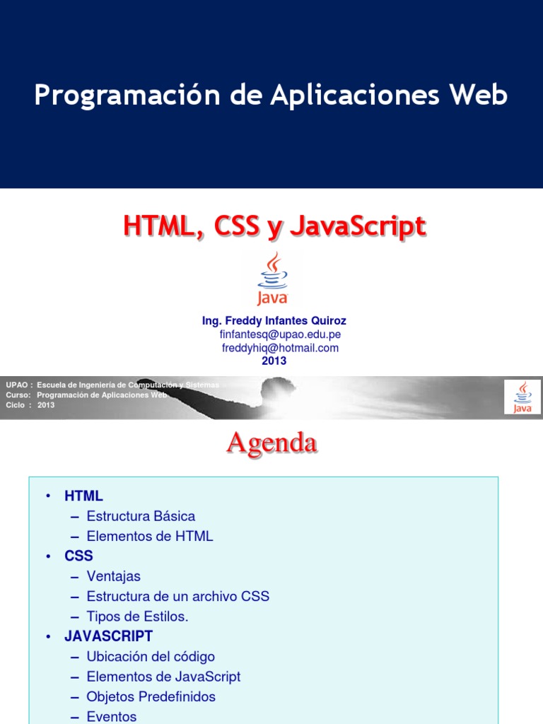 Lab01.1 HTML CSS JavaScript | PDF | Hojas de estilo en cascada | HTML