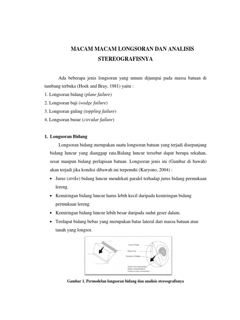 Jenis-Jenis Longsoran dan Analisisnya | PDF | Ilmu Sosial | Sains ...