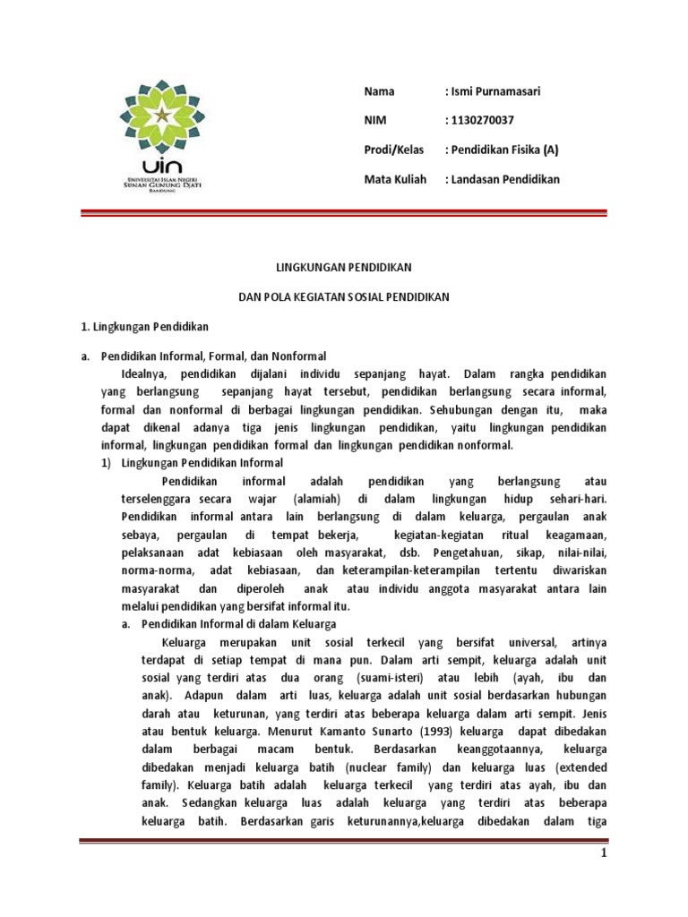 Lingkungan Pendidikan | PDF