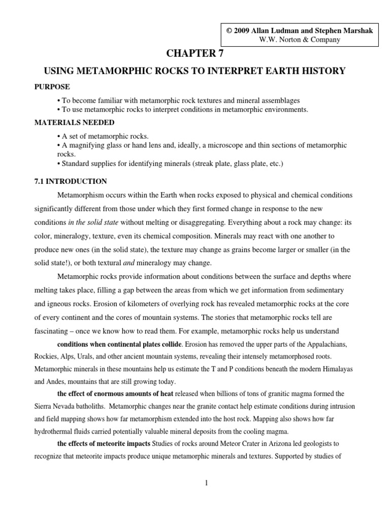 07 Metamorphic Rocks | PDF | Rock (Geology) | Petrology