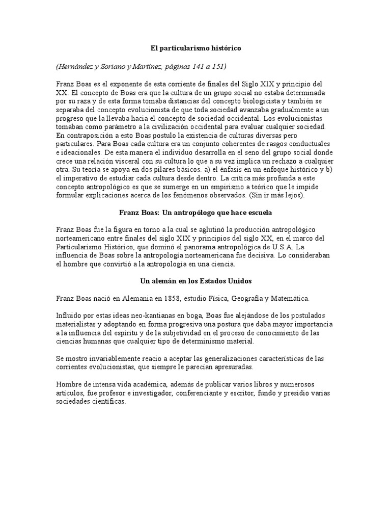 El Particularismo Histórico | PDF | Sociedad | Materialismo