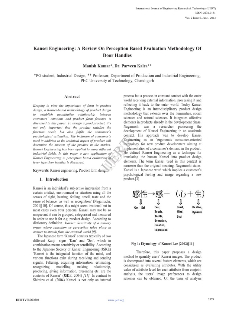 Kansei Journal | PDF | Survey Methodology | Questionnaire