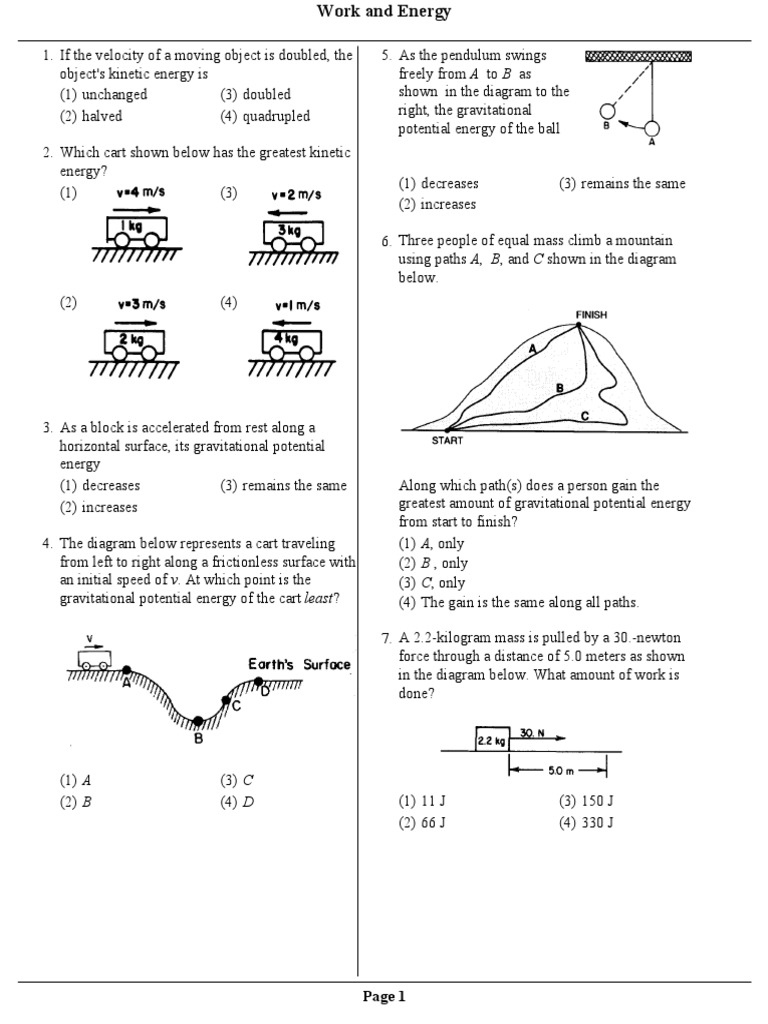 Work and Energy | PDF | Kinetic Energy | Friction