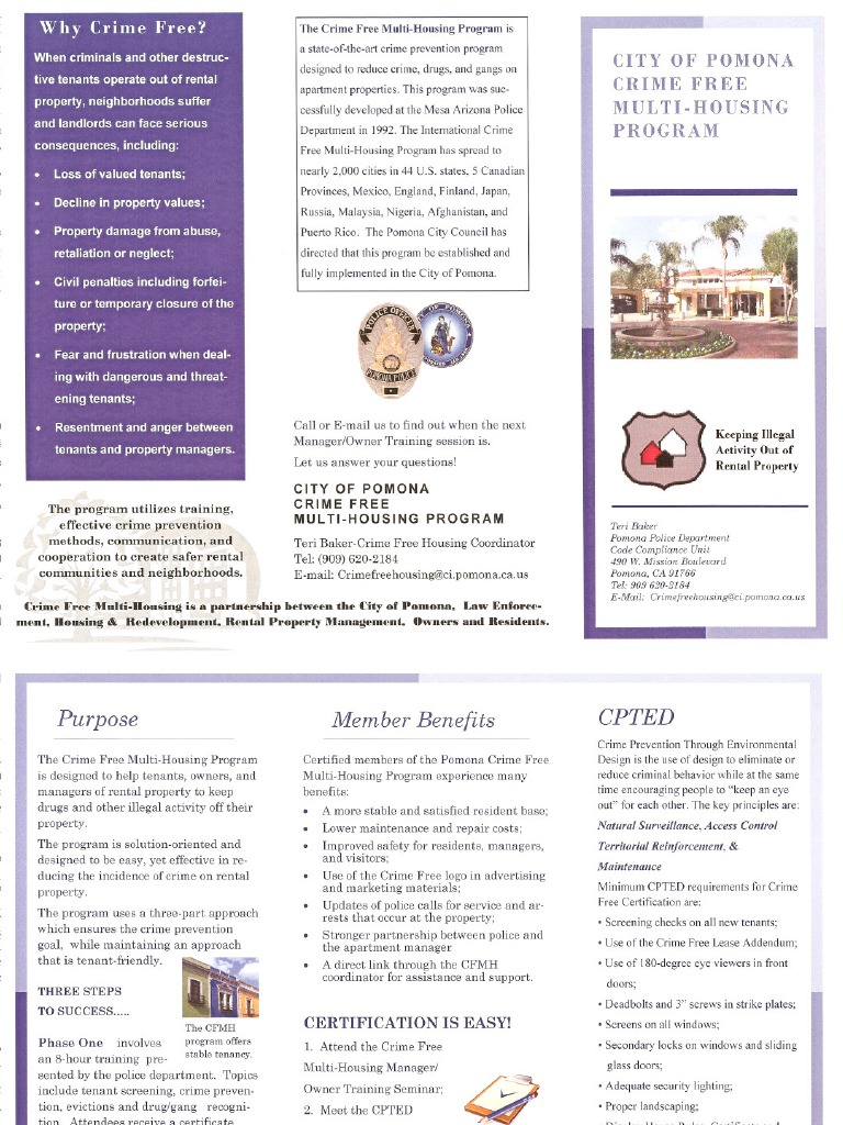 Crime Free Brochure | PDF